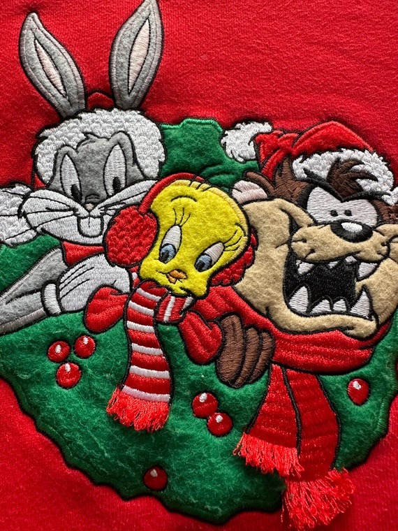 Vintage Cartoon Warner bros embroidery christmas styl… - Gem