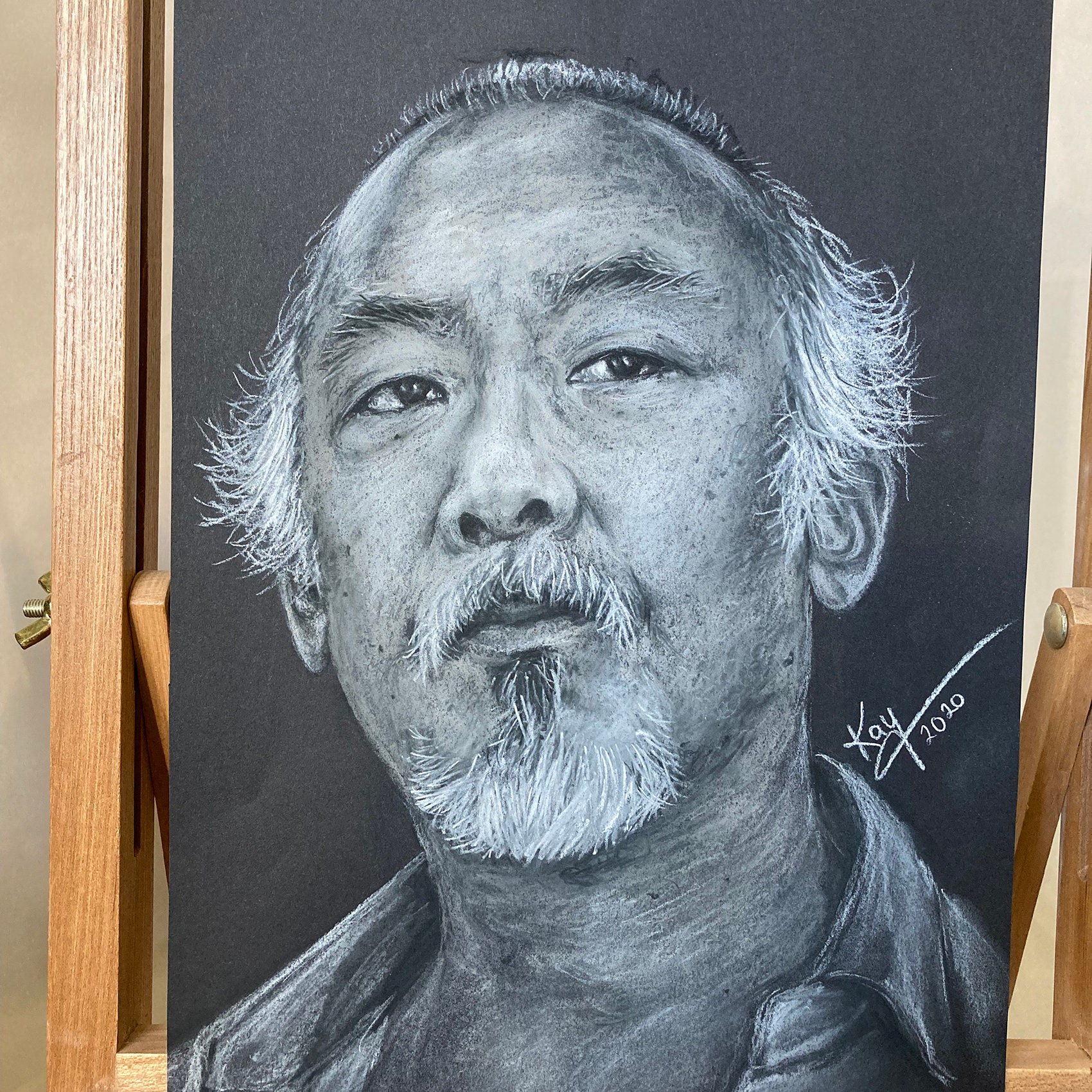ORIGINAL Drawing // PAT MORITA Miyagi Cobra Kai Karate Kid - Etsy