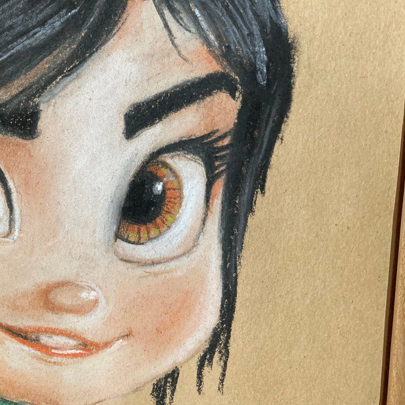 ORIGINAL Drawing // VANELLOPE Wreck It Ralph // Painting - Etsy