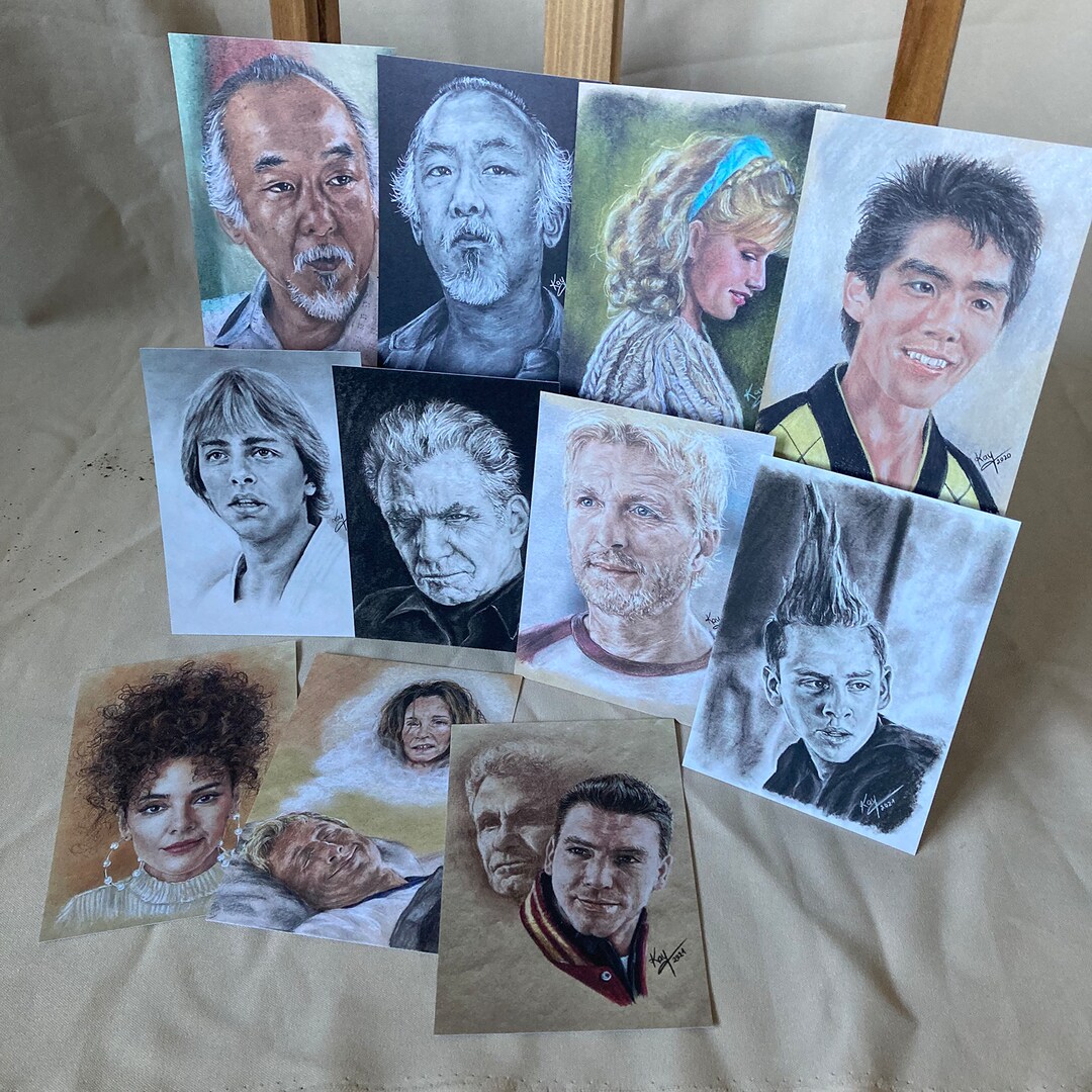 ARTPRINT // CARD SET Karate Kid Cobra Kai // Drawing Chalk Fanart 11 ...