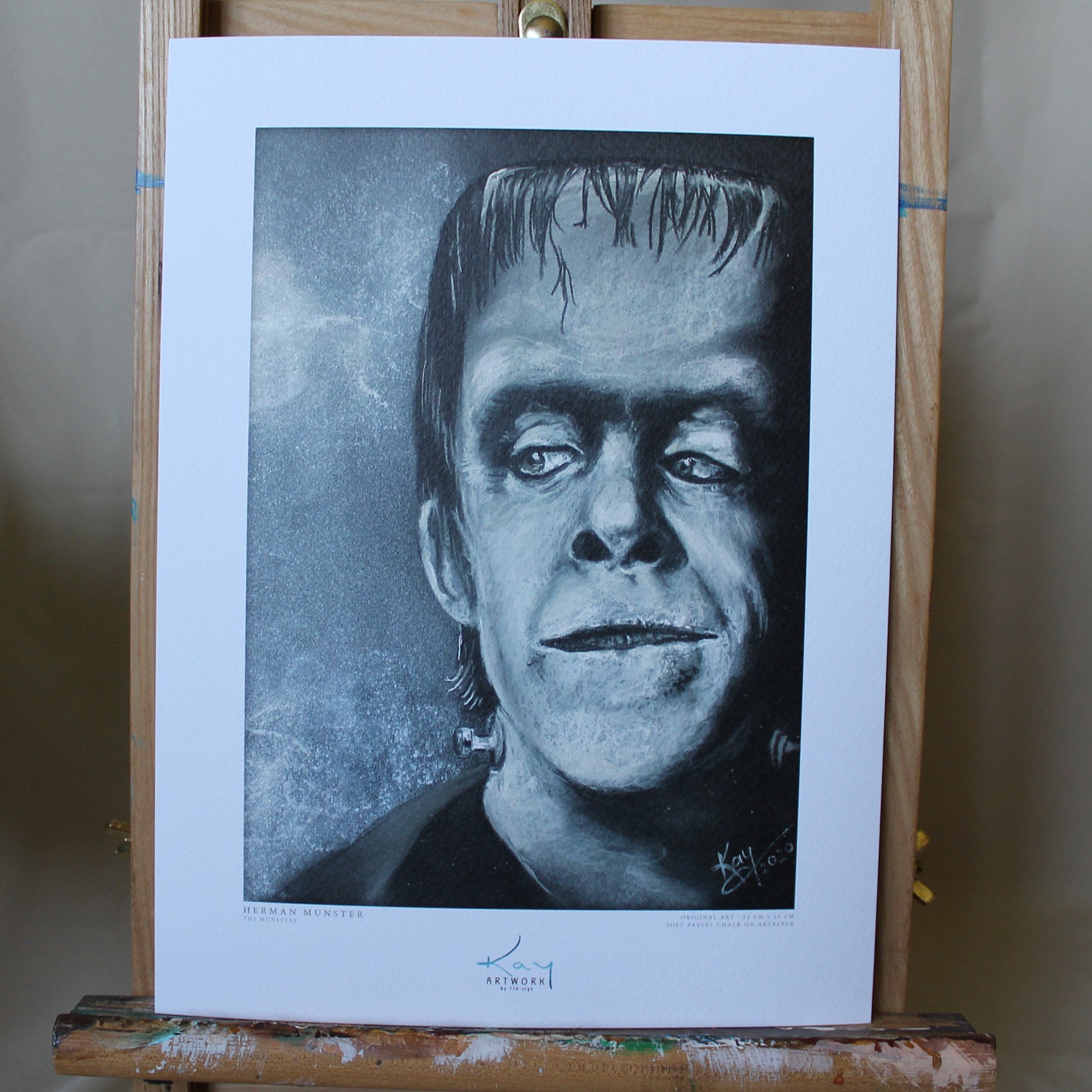 SALE Artprint // HERMAN MUNSTER the Munsters // Painting - Etsy