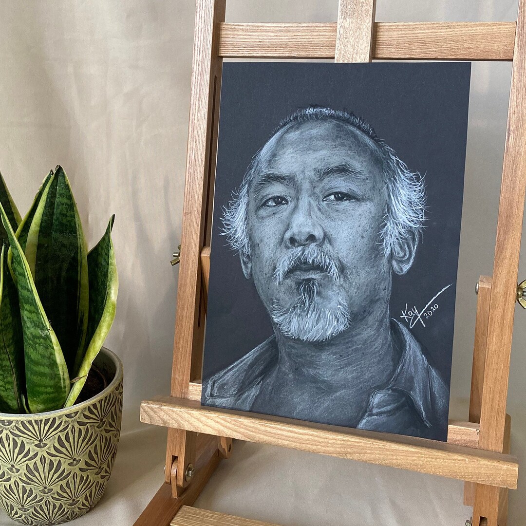 ORIGINAL Drawing // PAT MORITA Miyagi Cobra Kai Karate Kid // Painting ...