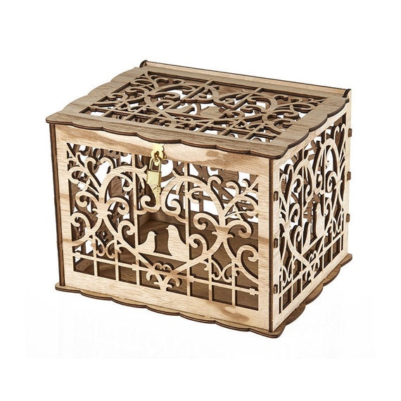 Wedding Card Box With Lock / Wedding Card Holder Box / Gift Card Box by ...