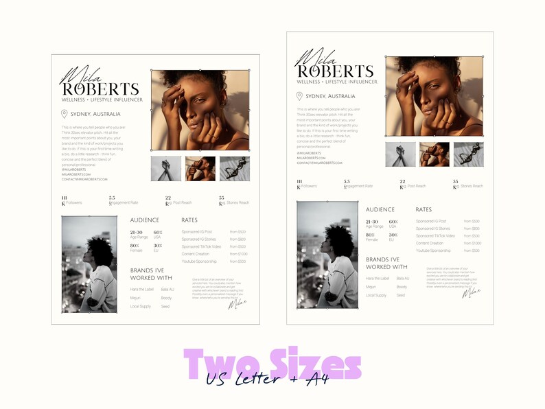 Tiktok Media Kit Canva Template, Rate Card Template, Instagram Media ...