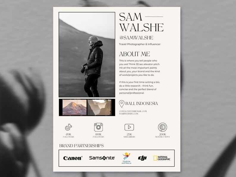 Media Kit Canva Template, Rate Card Template, Instagram Media Kit ...