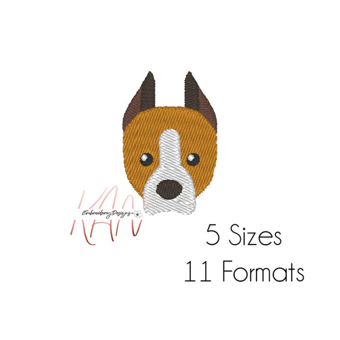 Pitbull Head Embroidery Designs, Dog Head Embroidery Designs, Pet ...