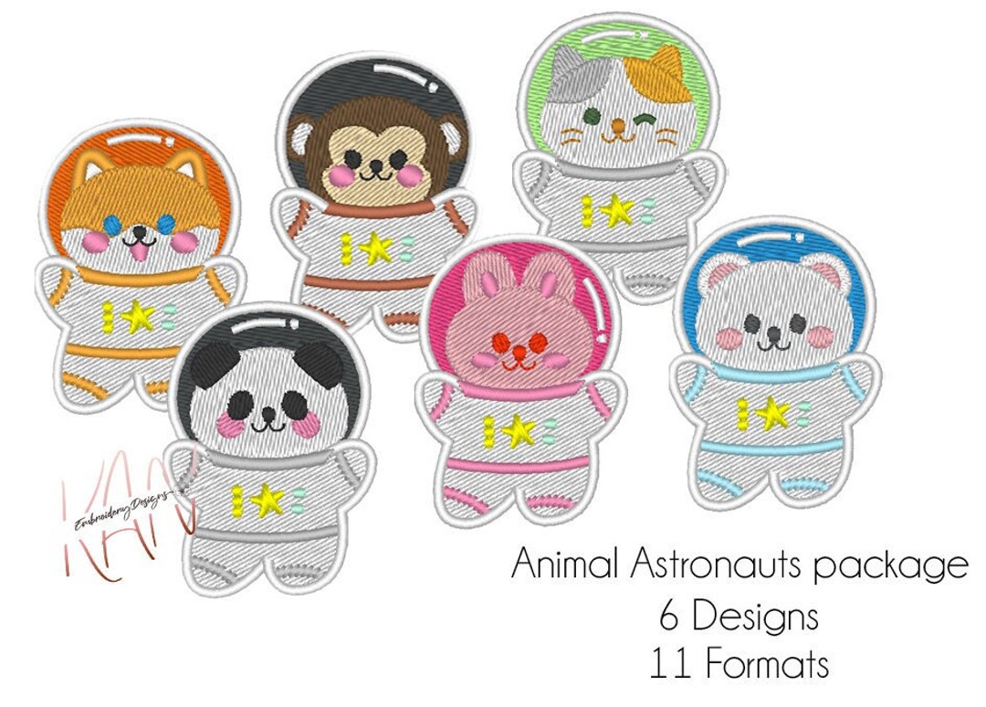 Astronauts Embroidery Design , Astronauts Embroidery Design, Cute ...