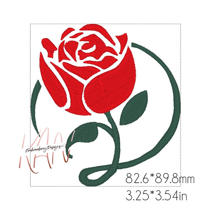 Rose Embroidery Design. Rose Flower Embroidery Design. Flower ...