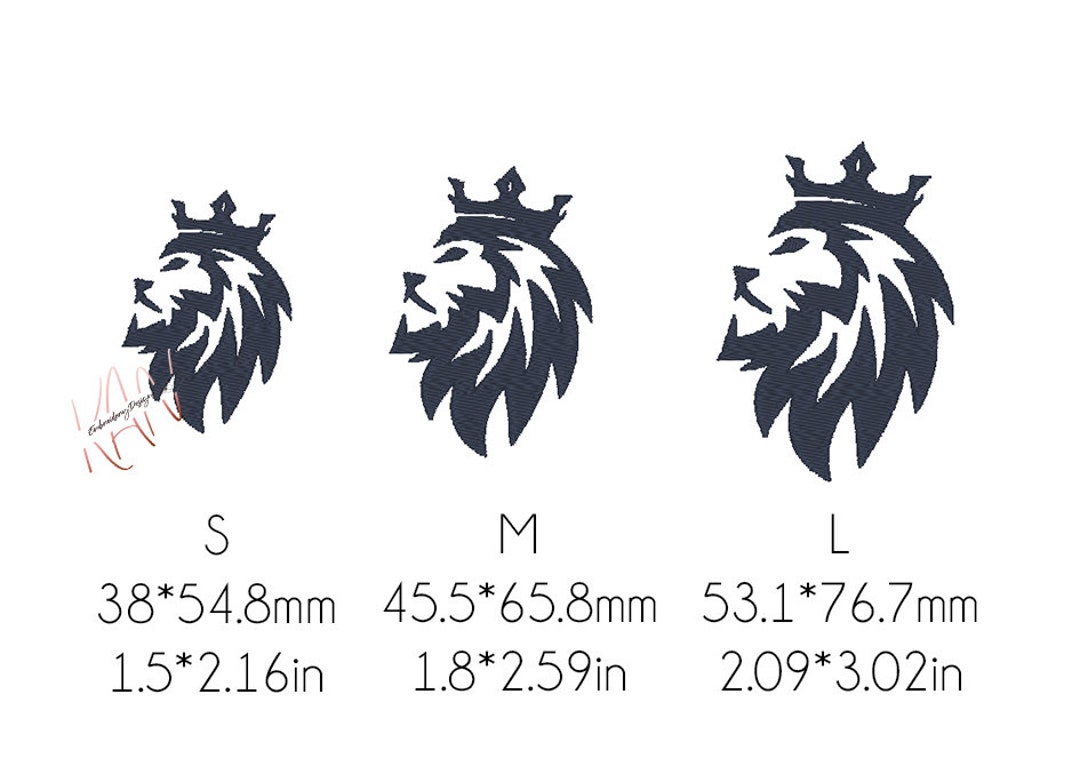 Lion Head / Lion Face Embroidery Design Embroidery Designs for Machine ...