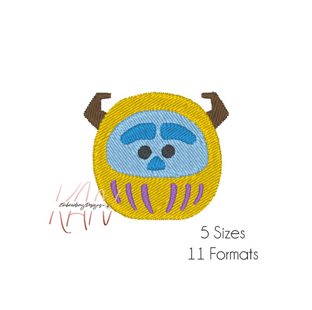 5 Sizes Mini Sully /monsters, Inc Machine Embroidery Designinstant ...