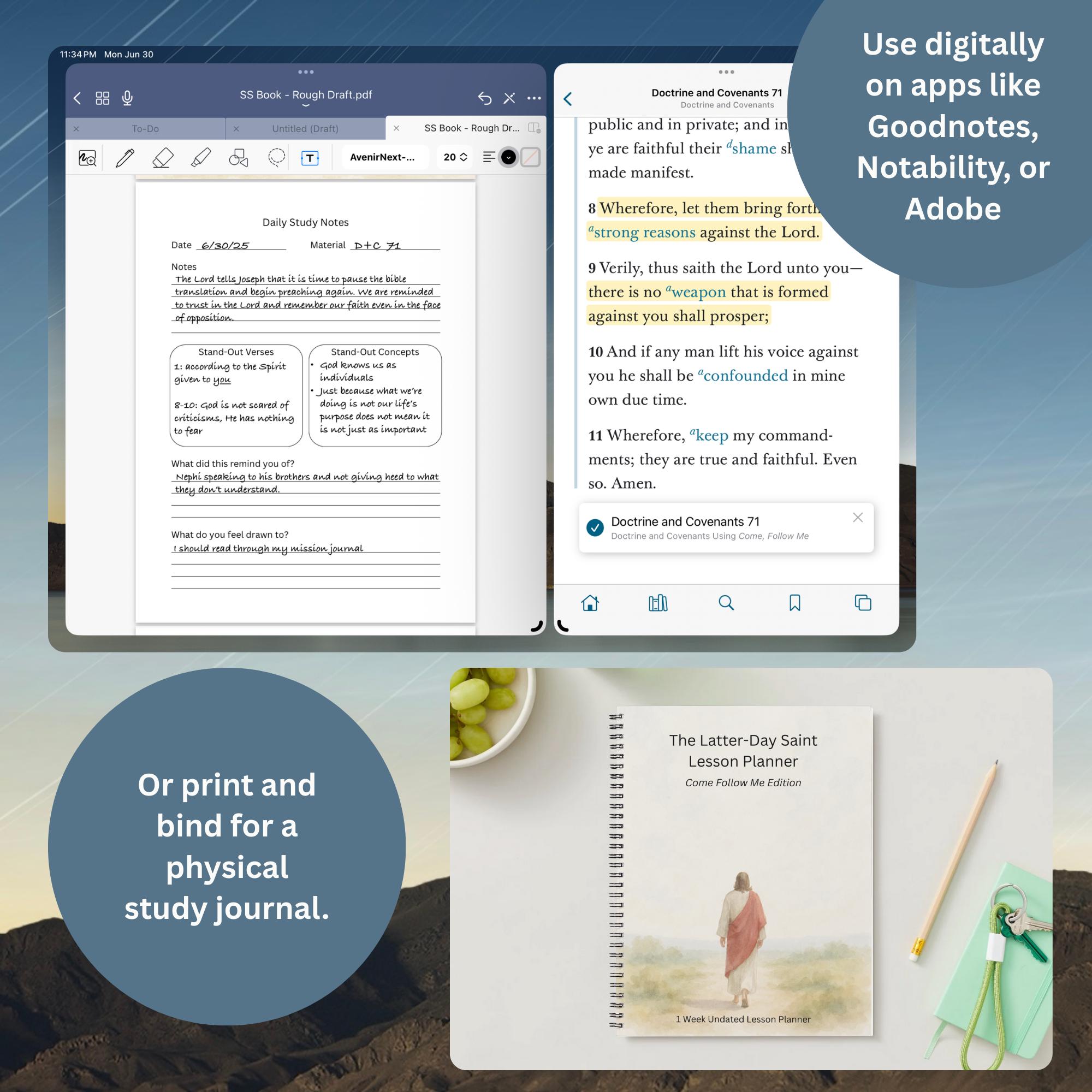 LDS Sunday School Lesson Plan Template – Printable Teacher Planner PDF ...