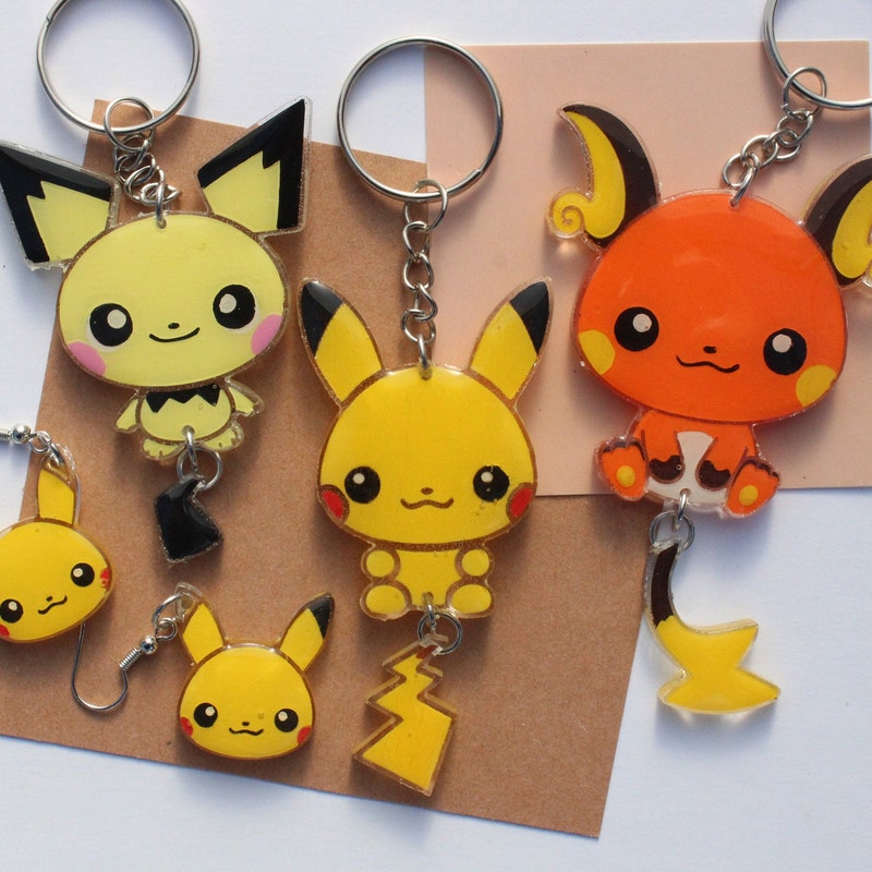 Pikachu Resin Keychain - Etsy