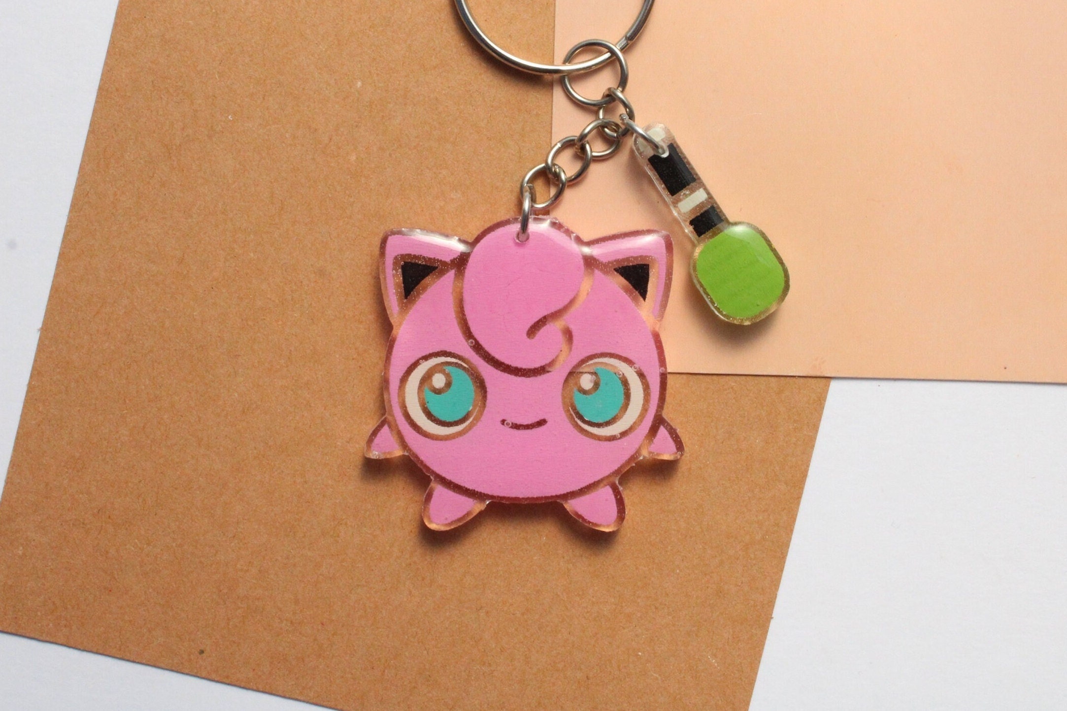 Jigglypuff w / Micrófono Resina Pokemon Llavero - Etsy España