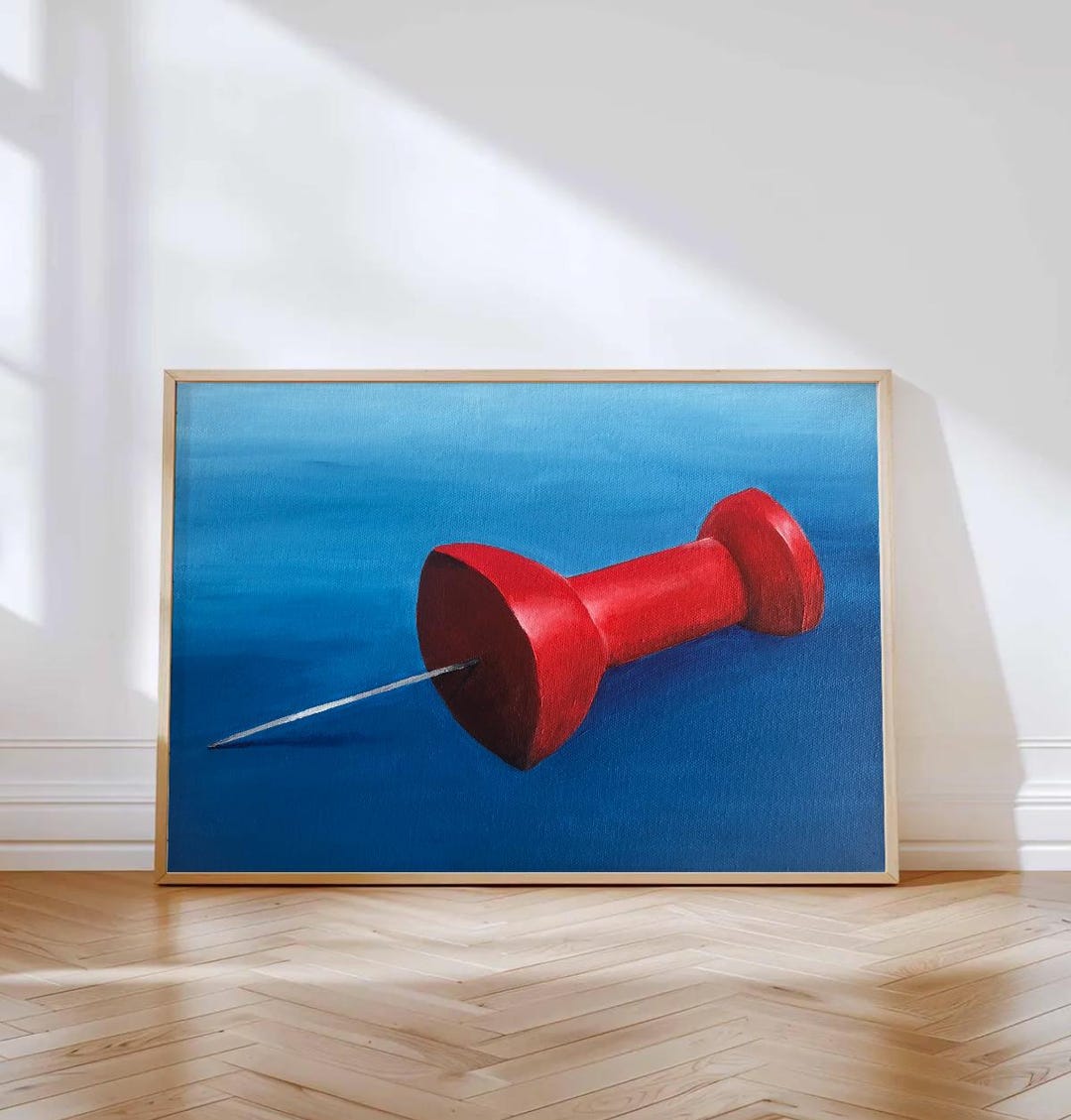 Thumbtack Acrylic Art Print: Minimalist Living and Office Wall Decor - Etsy