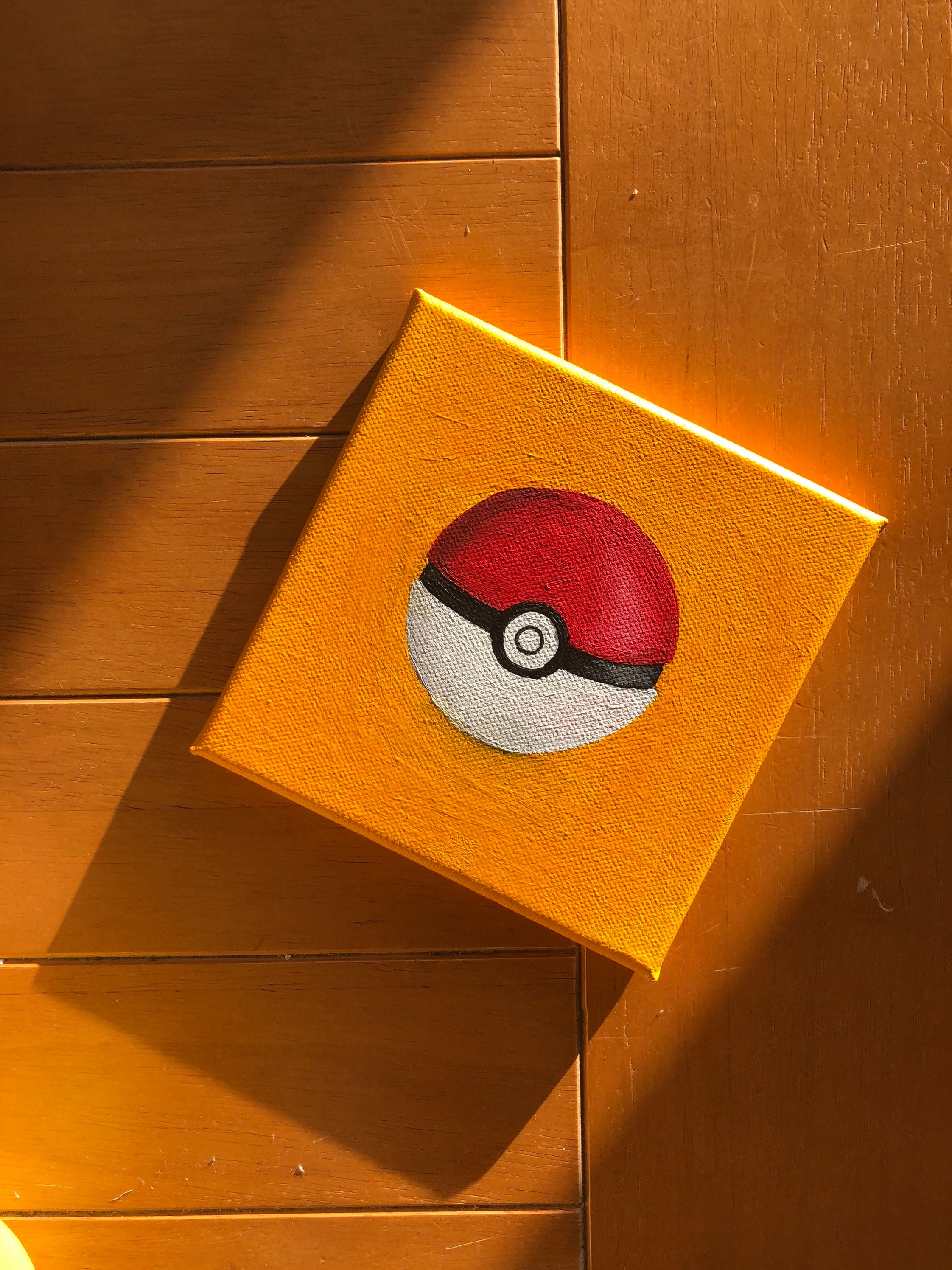 Pokèball original artwork Pokémon inspired painting | Etsy