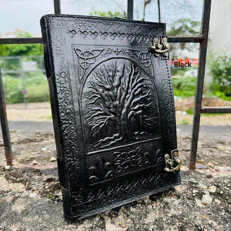 Personalized Leather Journal, Book of Shadows, Tree of Life Journal ...