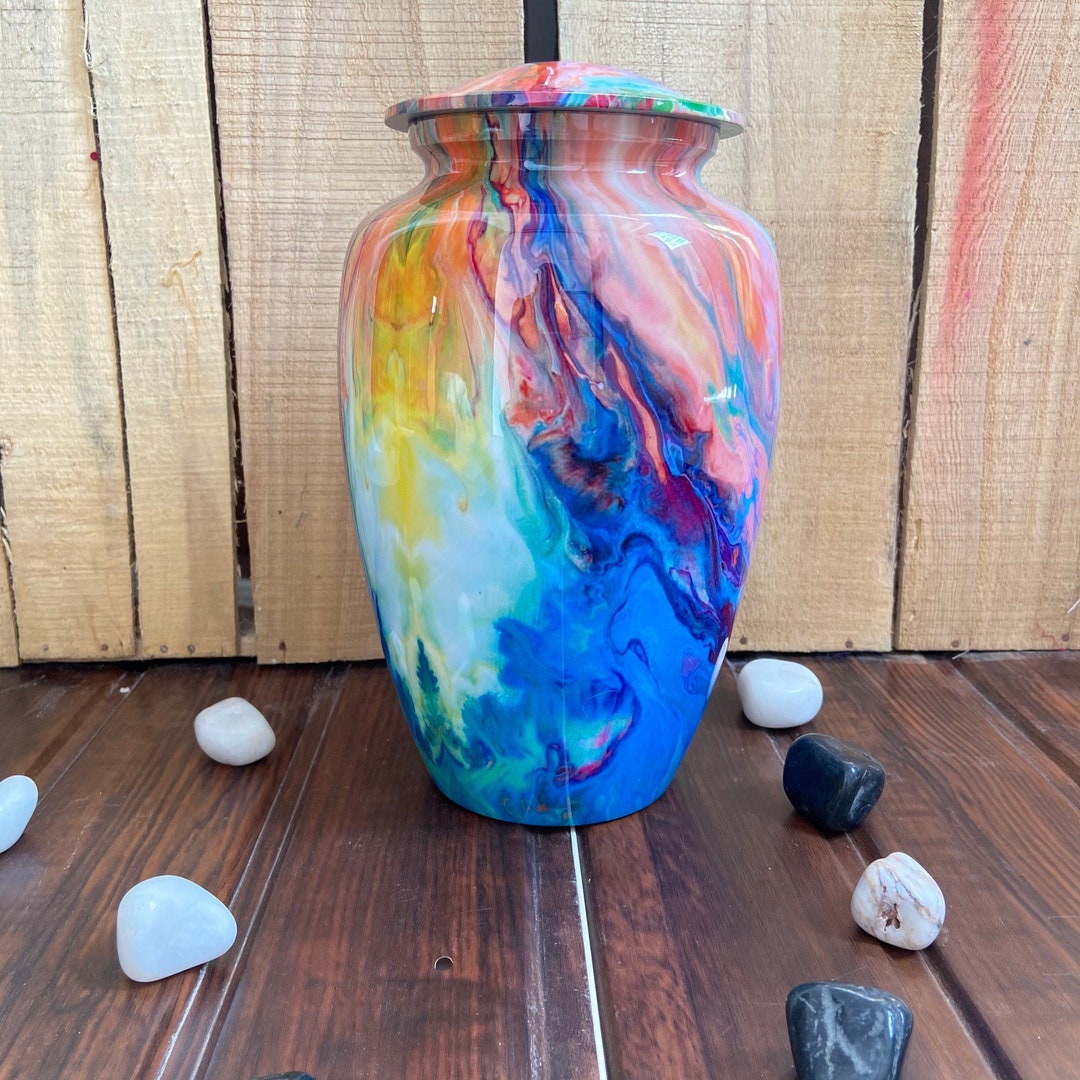Urns for Human Ashes, Urn, Urns for Human Ashes Full Size, Tie Dye Urn ...