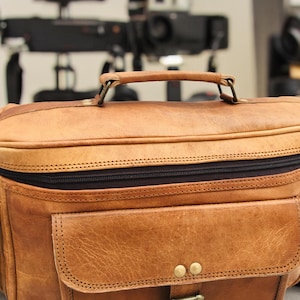 Personalized Leather Camera Bag for Photographers Vintage DSLR Camera ...