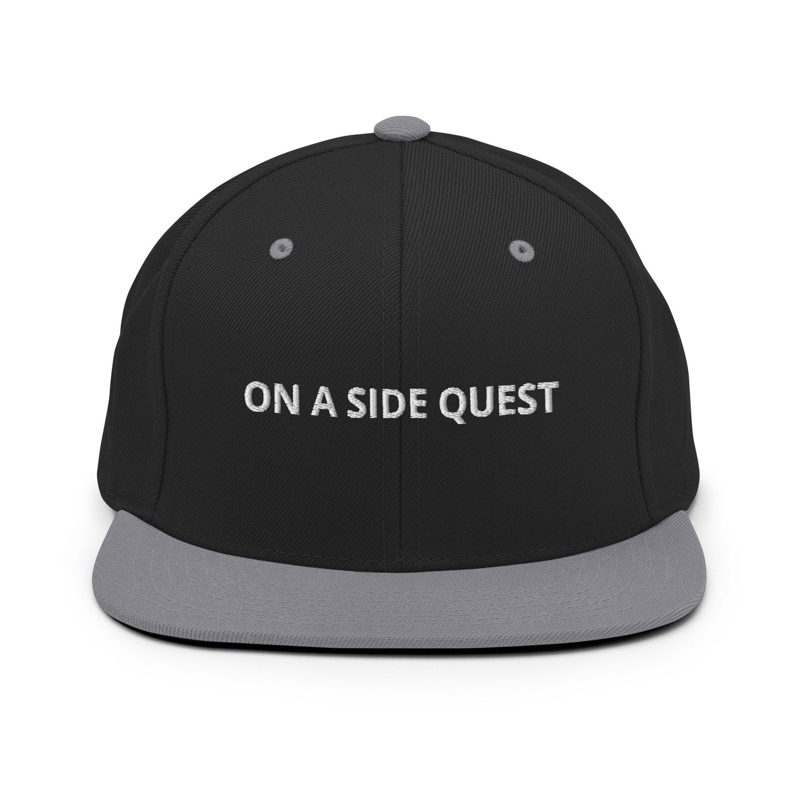 On A Side Quest Embroidered Snapback Hat, Video Game Hat, Ironic Gamer ...