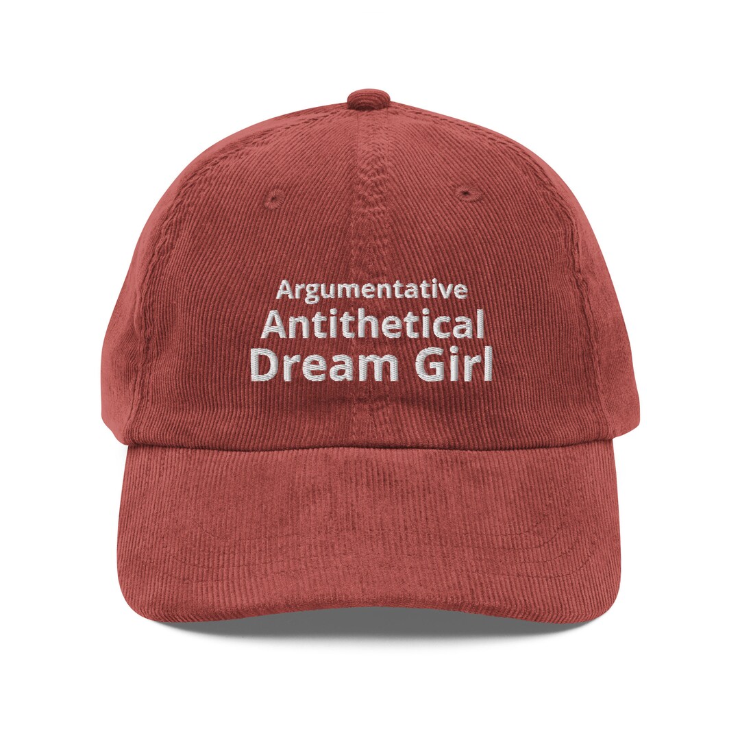 Argumentative Antithetical Dream Girl Embroidered Vintage Corduroy Cap ...