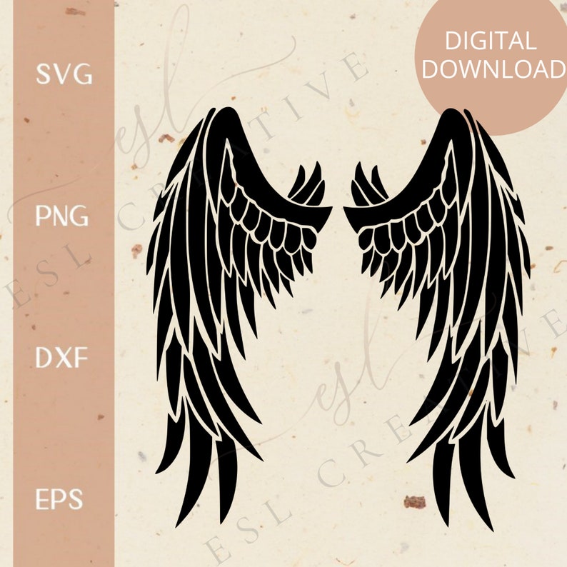 Angel Wings SVG - Etsy