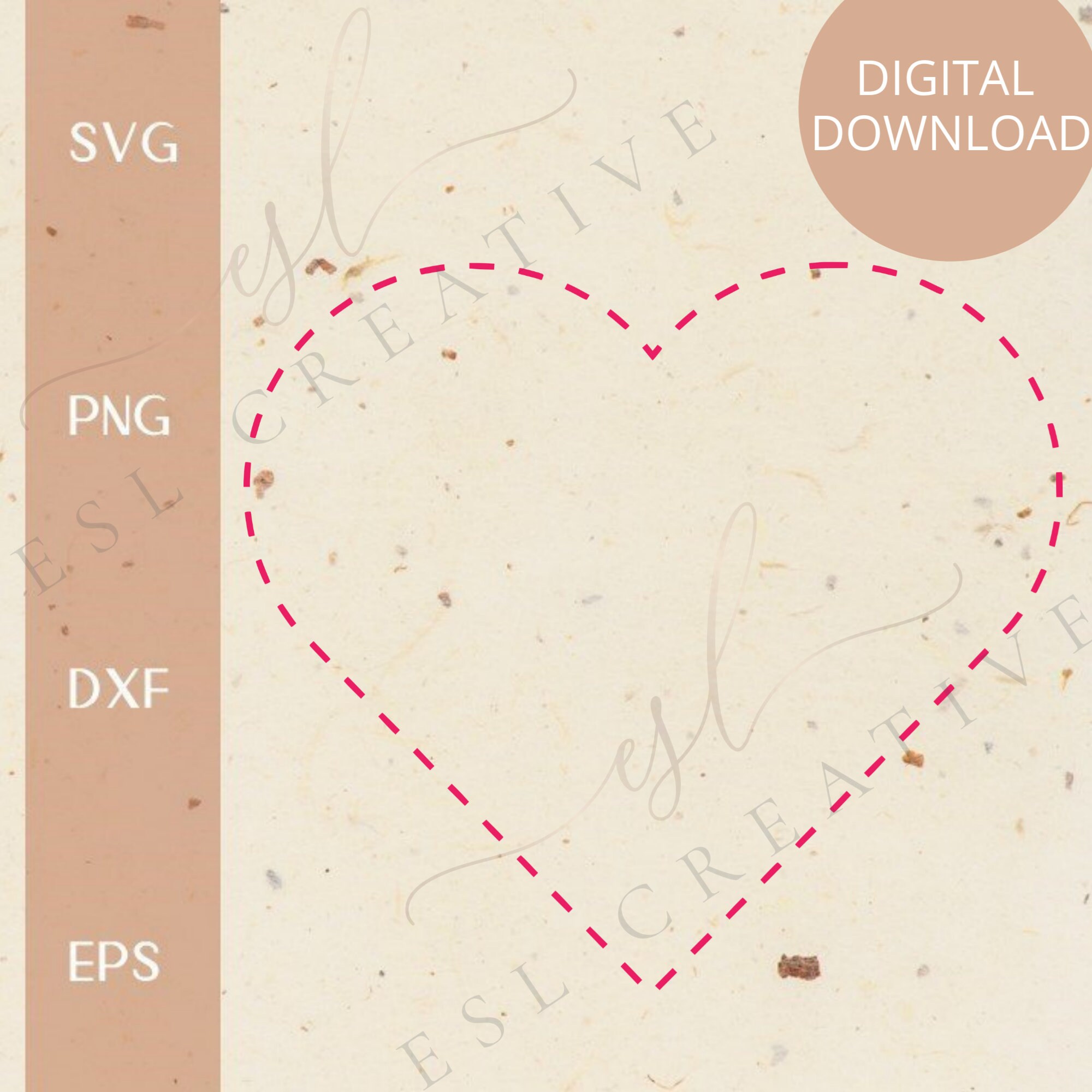 Stitched Love Heart Outline SVG - Etsy