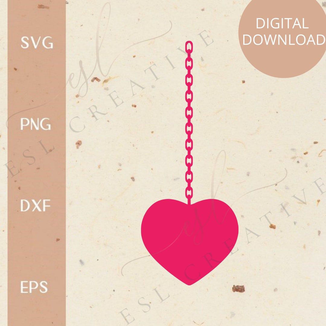 Heart Pendant SVG - Etsy