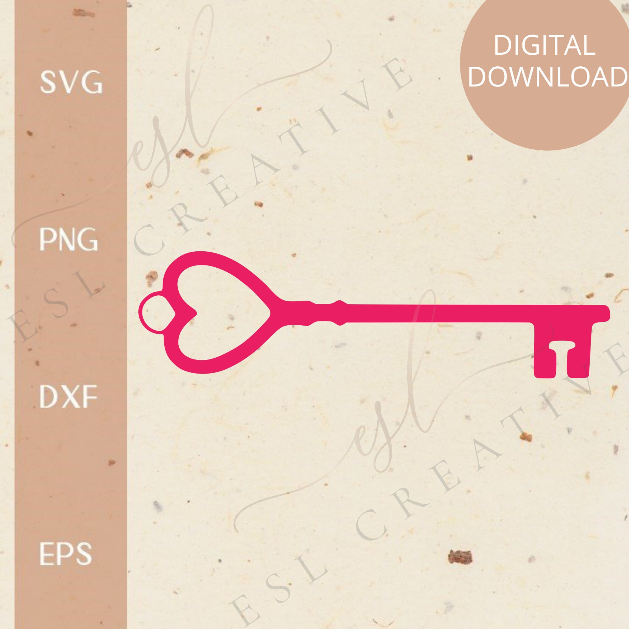 Heart Key SVG - Etsy