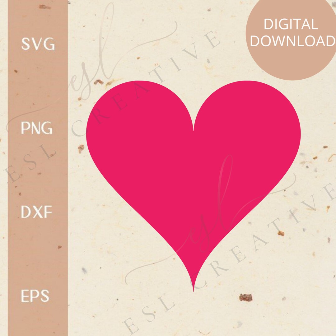 Love Heart SVG - Etsy