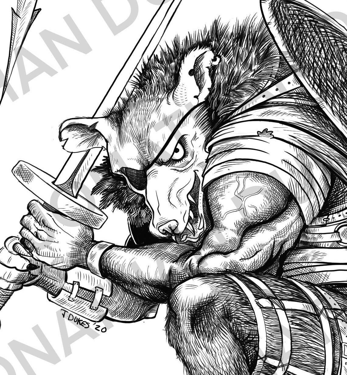 Cluny the Scourge From Outcasts of Redwall by Brian Jacques, Original ...
