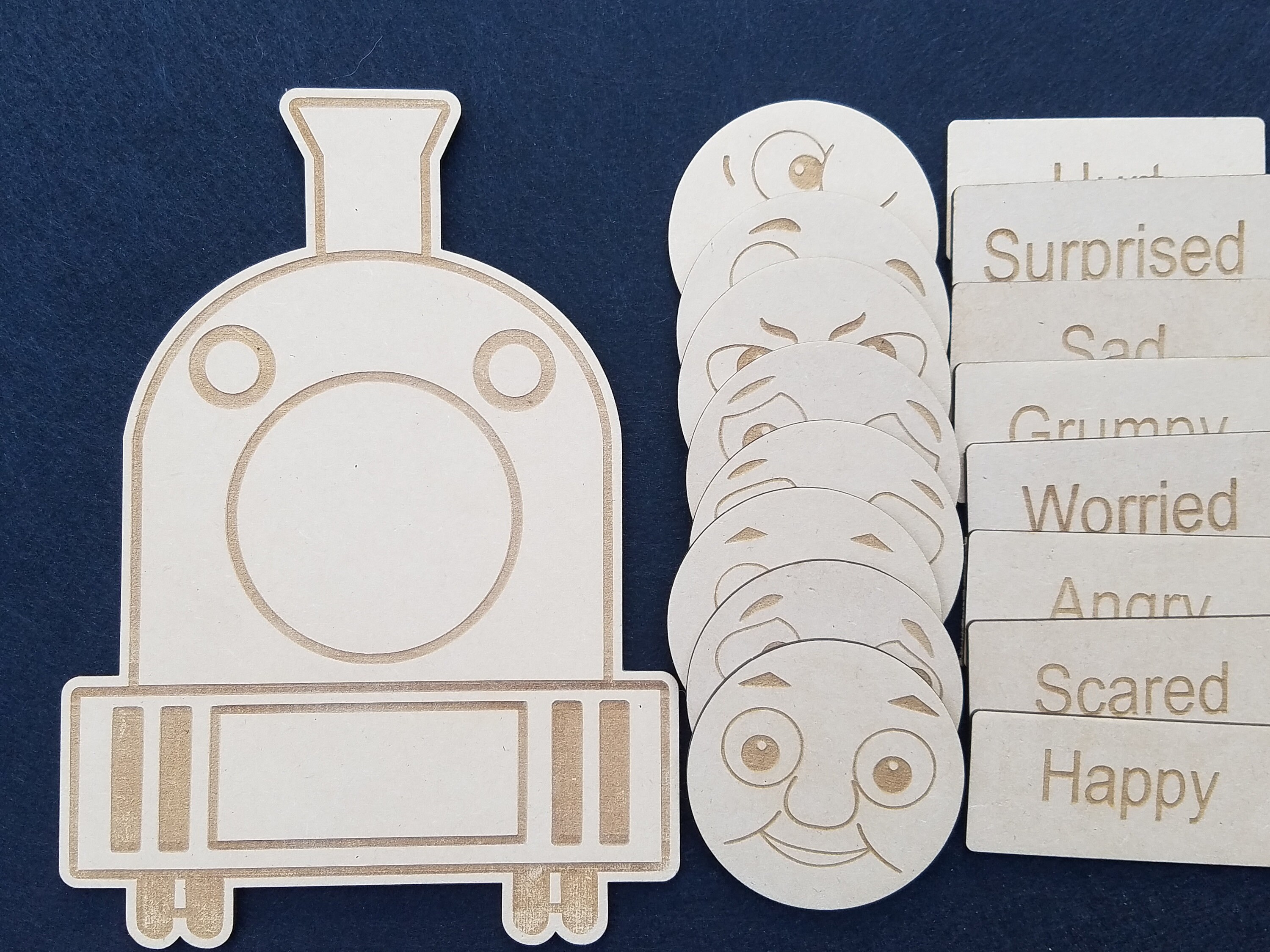 Personalised Educational Train Emotions Set - Etsy