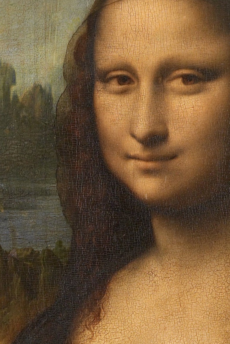 Leonardo Da Vinci Mona Lisa Printable Reproduction Poster Louvre