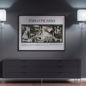 Pablo Picasso Guernica Printable Reproduction Poster, Museo Reina Sofía ...
