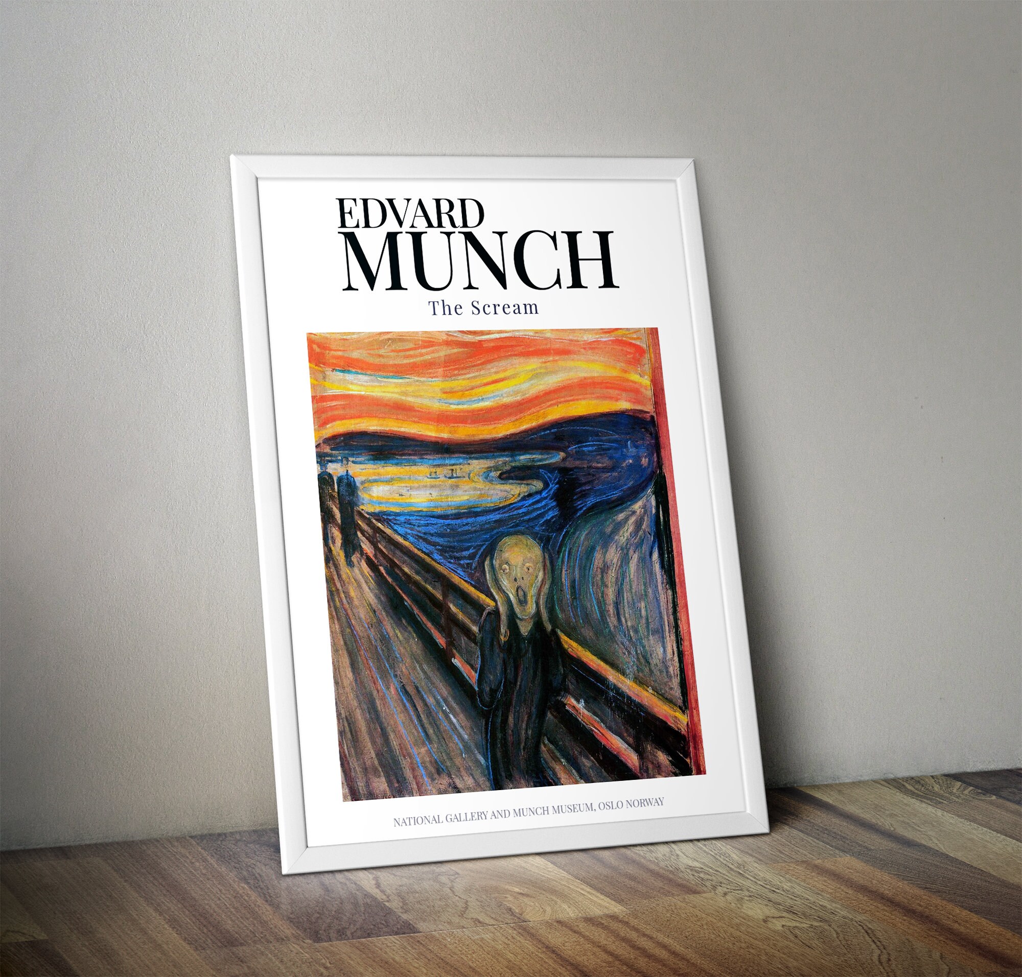 Edvard Munch the Scream Reproduction Poster, National Gallery and Munch ...