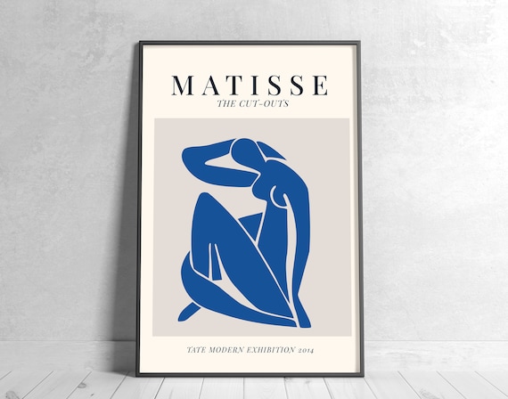 Home & Living Wall Decor Wall Hangings Blue Henri Matisse Abstract ...