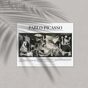 Pablo Picasso Guernica Printable Reproduction Poster, Museo Reina Sofía ...