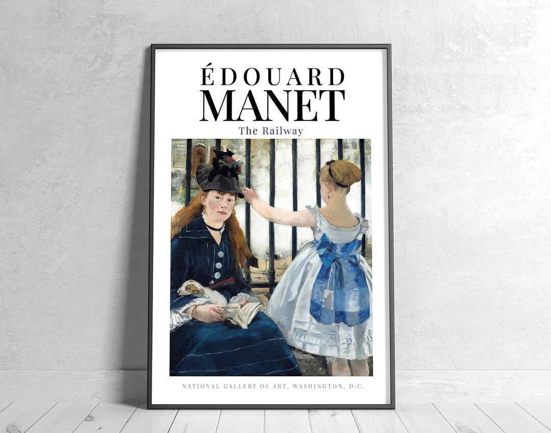 Edouard Manet the Railway Printable Reproduction Poster, National ...