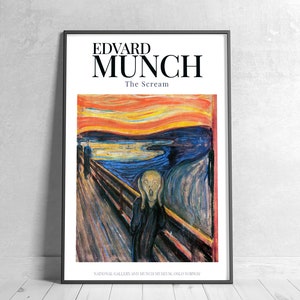 Edvard Munch the Scream Reproduction Poster National Gallery - Etsy