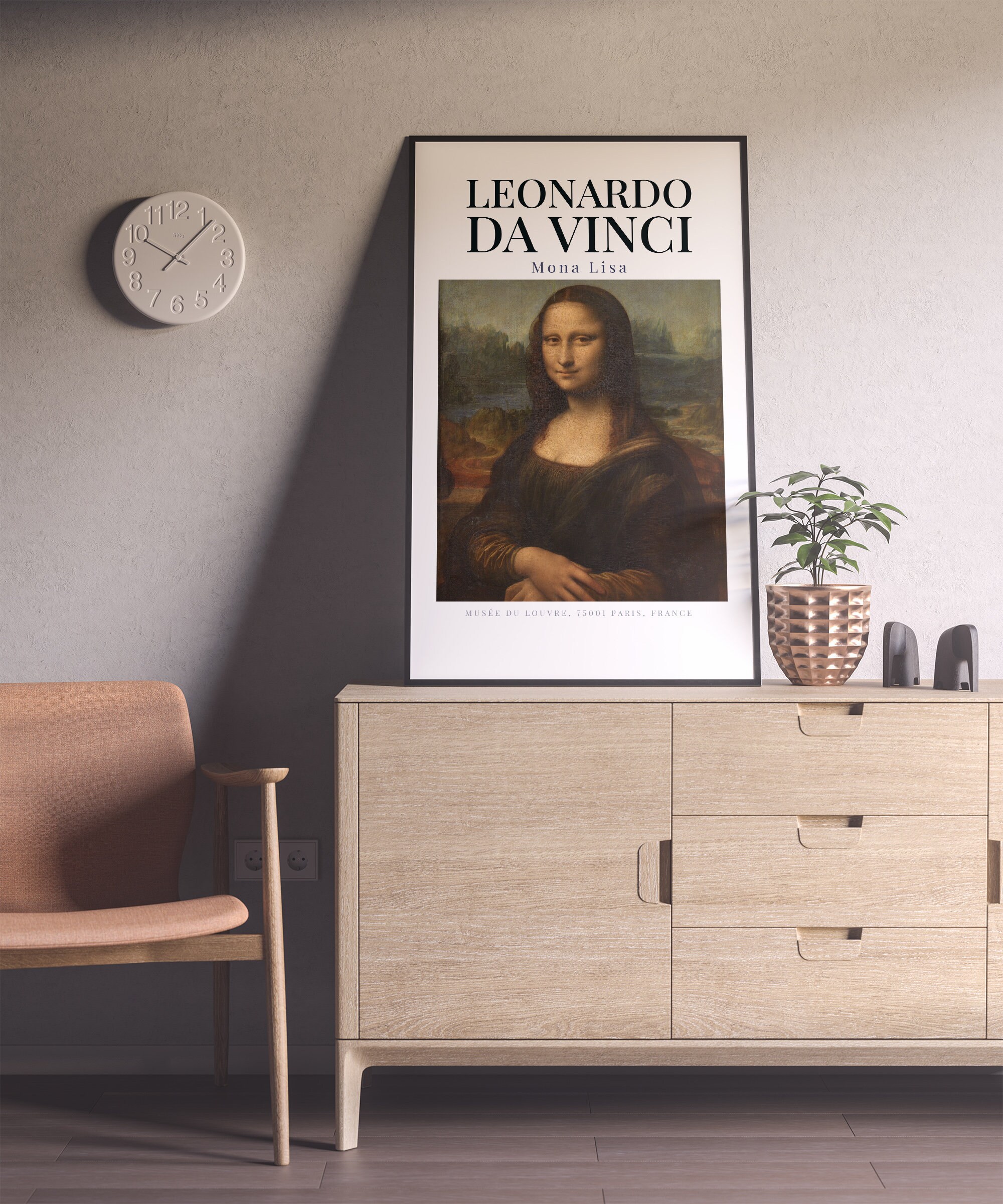 Leonardo Da Vinci Mona Lisa Printable Reproduction Poster, Louvre ...
