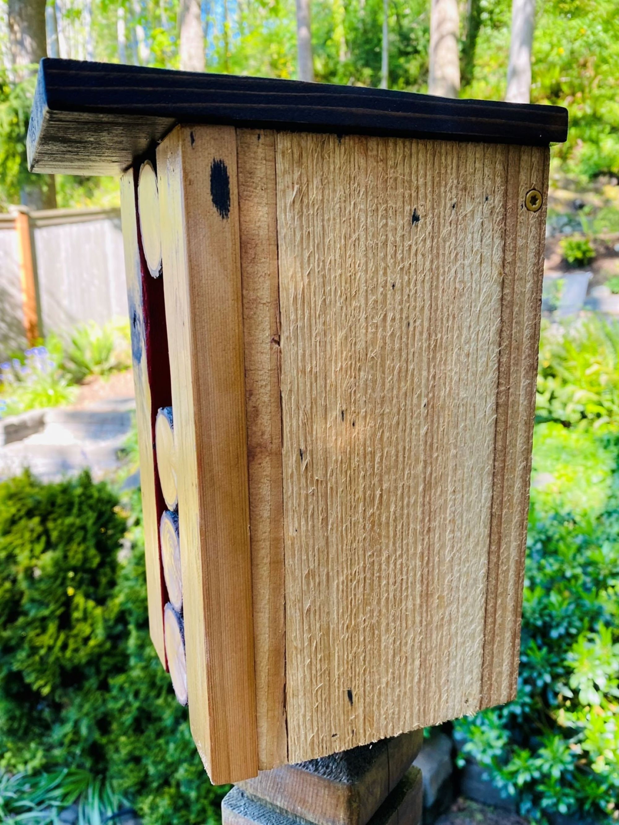 Rustic-modern Handmade Art Cedar Birdhouse - Etsy