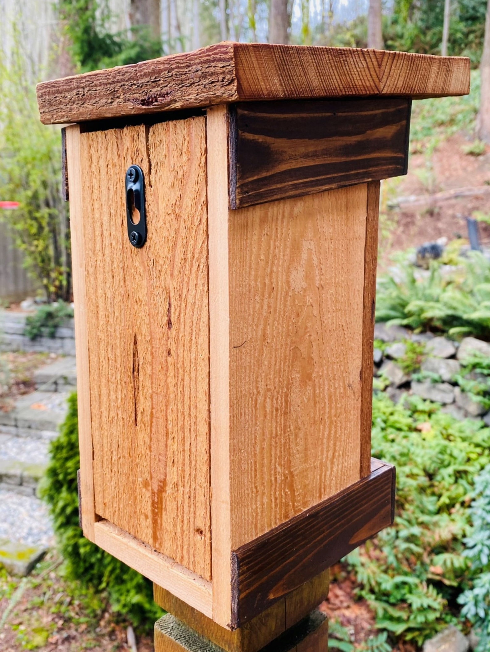 Rustic Modern Handmade Art Cedar Birdhouse - Etsy