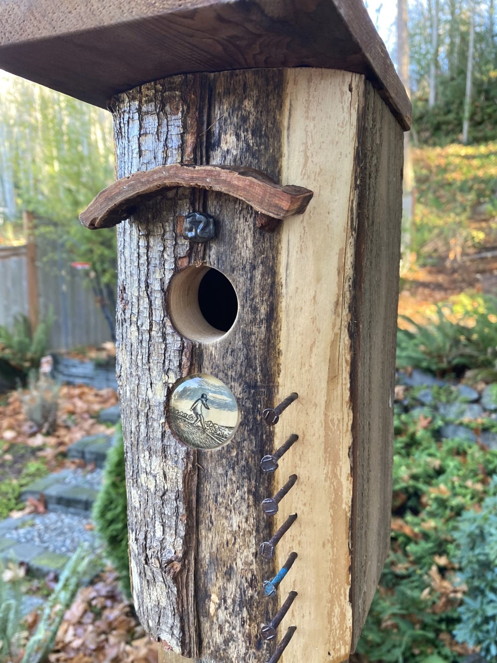 Rustic Modern Handmade Art Cedar Birdhouse - Etsy