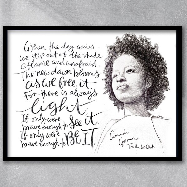 Amanda Gorman Print - Etsy UK