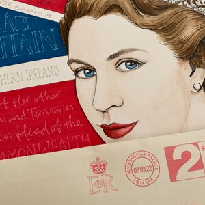 Queen Elizabeth II Illustrated A4 Print - Etsy