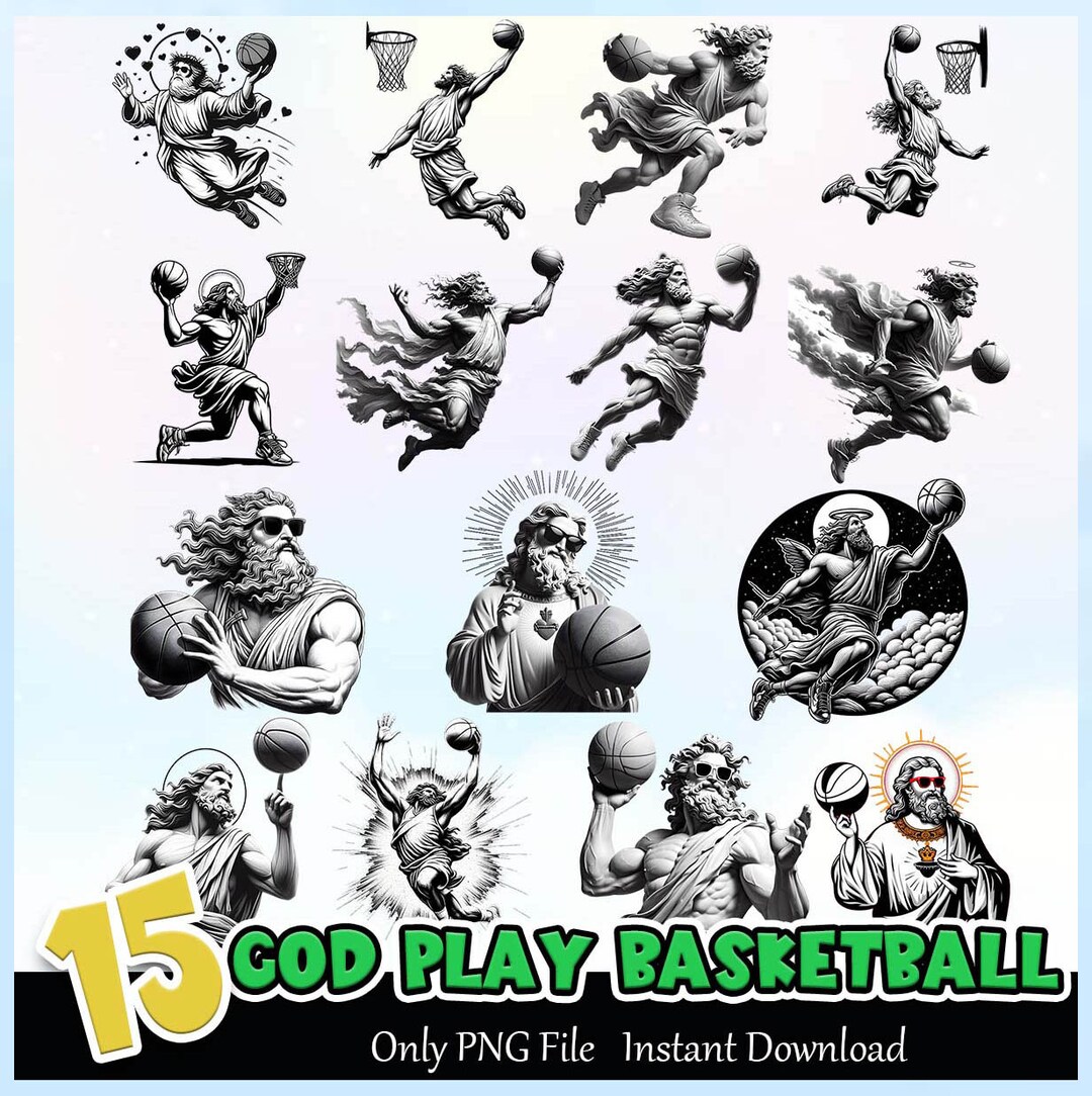 He is Rizzen Jesus PNG, Jesus Playing Basketball Svg, Funny Easter Png ...