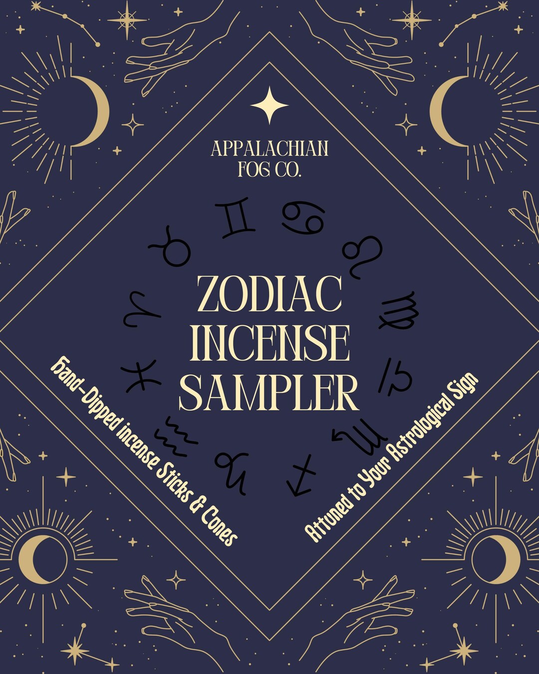 Zodiac Sampler Pack Incense Sticks, Hand-dipped (25/50/100 Pack) - Etsy
