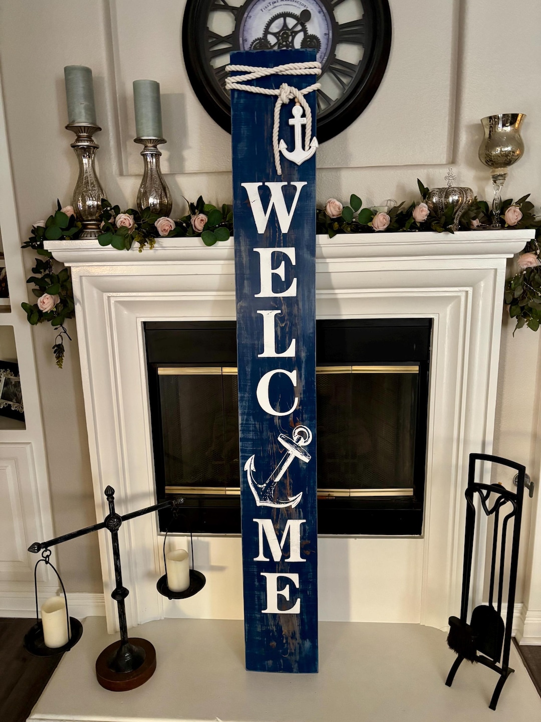Nautical Welcome Porch Sign - Etsy