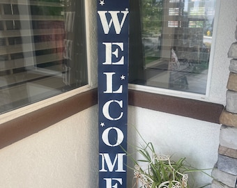 Patriotic Welcome Porch Sign - Etsy