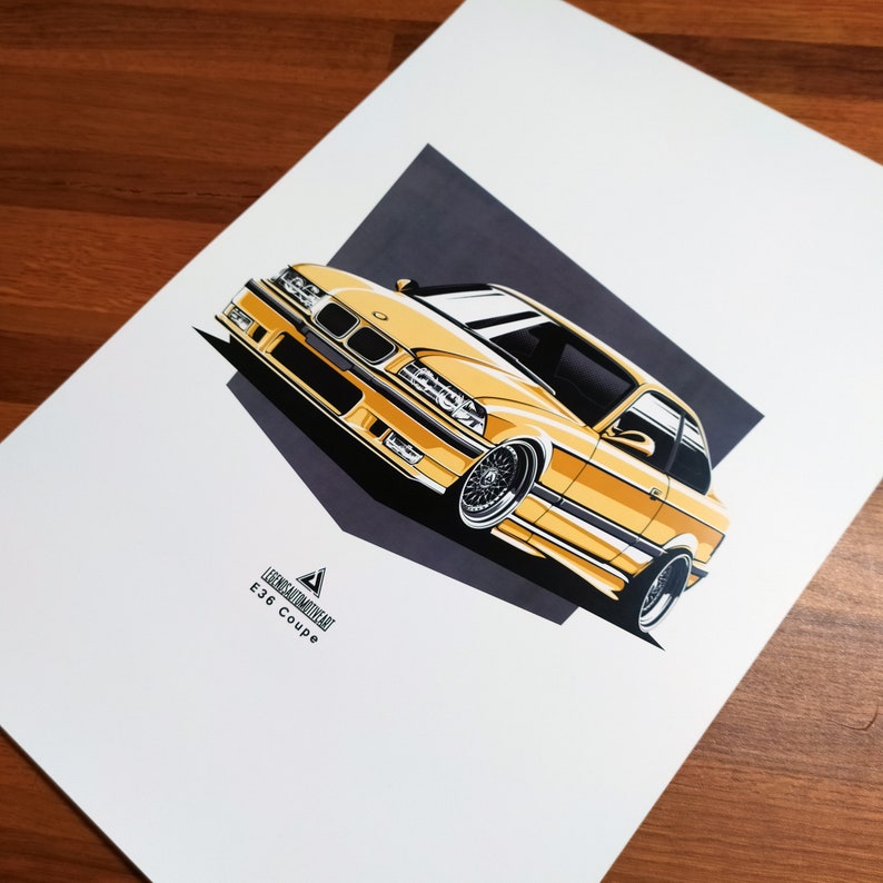 BMW E36 Poster | M Power| E36 Poster | Classic Car Poster | Gift for ...