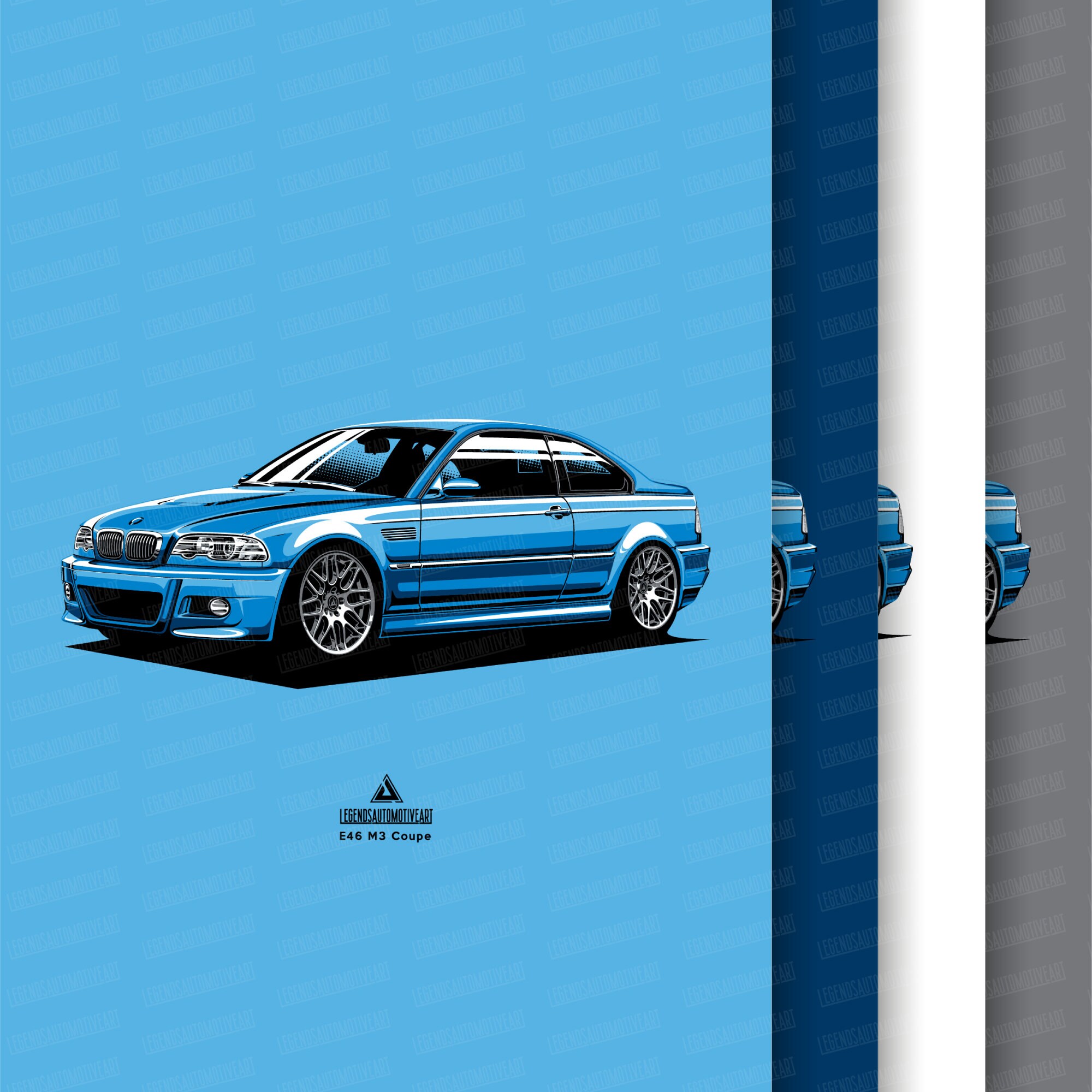 BMW M3 E46 Coupe - Digital Illustration / Gift for Petrolhead / Gifts ...